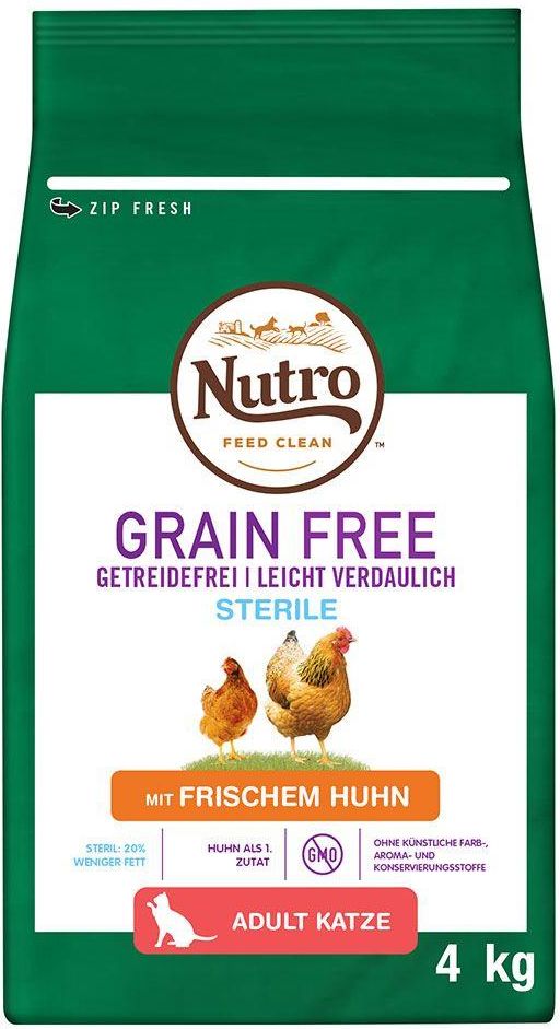 Karma Nutro Grain Free Adult Sterilized Kurczak 1,4kg - Ceny i opinie ...