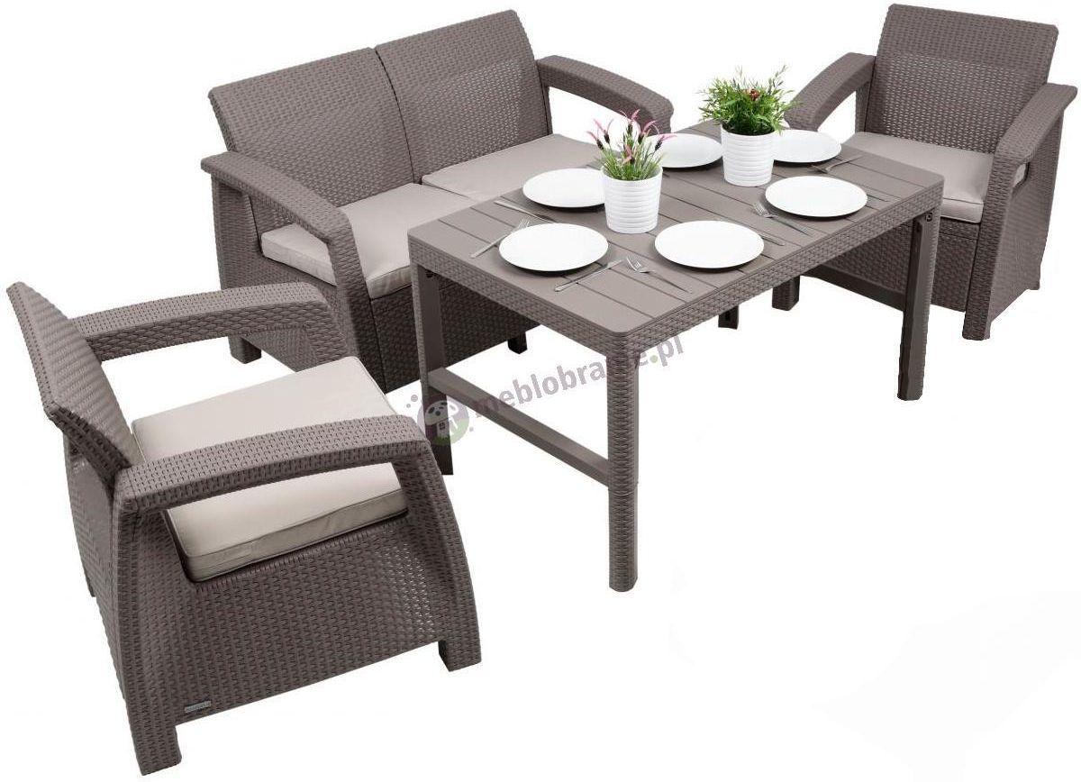 Zestaw mebli ogrodowych Curver Corfu Set Lyon Cappuccino Keter - Ceny i ...