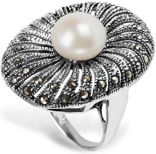 Srebrny pierścionek PDK5347 - Naturalne Perły hodowlane słodkowodne ...