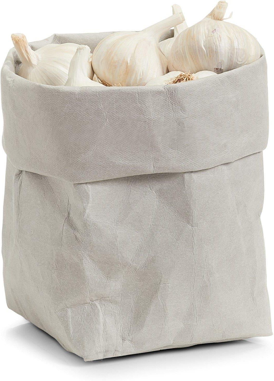 Zeller Koszyk Na Żywność Roll-Down-Bag Imitujący Skórę Szary 12 Cm ...