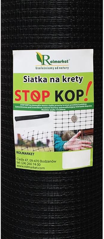 Siatka ogrodzeniowa Mocna Siatka Na Krety pod trawnik 2x100m Stop Kop ...