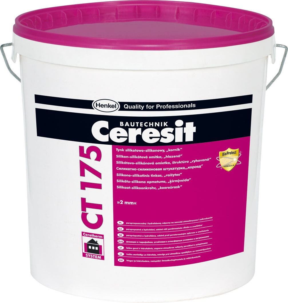 Tynk CERESIT CT 175 silikatowo-silikonowy ''kornik'' 2 mm Grupa C 25 kg ...