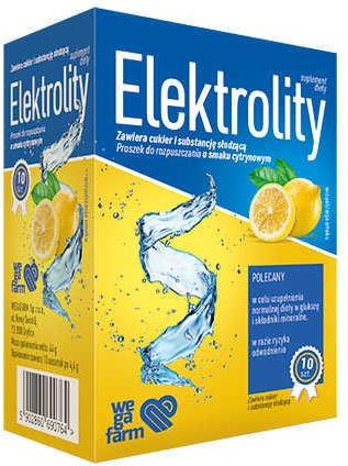 Wegafarm Elektrolity Smak Cytrynowy Saszetki 10Szt. - Opinie i ceny na ...