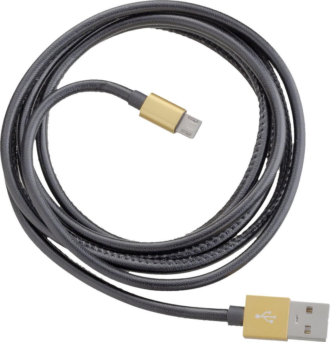 PETER JACKEL Kabel USB - microUSB Leather Touch Cable 1,5m Czarny ...