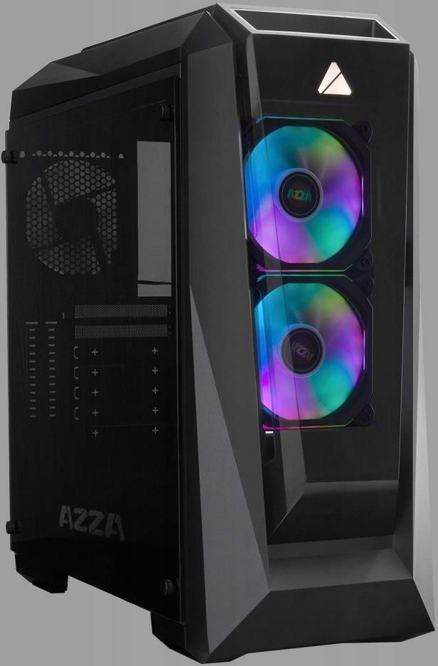Obudowa komputerowa Azza Chroma 410B Side window, Black, Atx, Power su ...