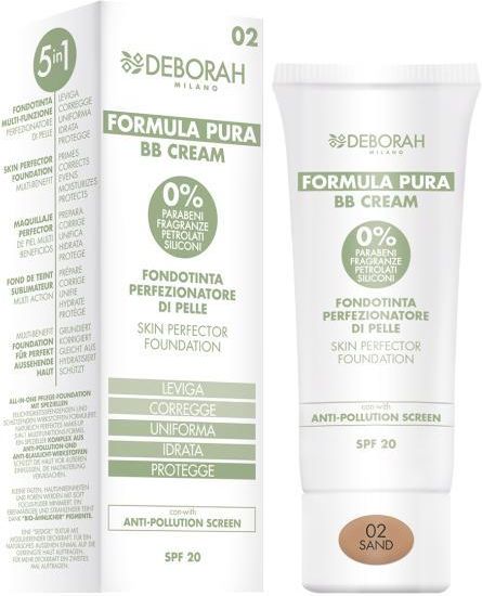 Deborah Milano Formula Pura BB Cream 5in1 Krem BB 02-sand - Opinie i ...