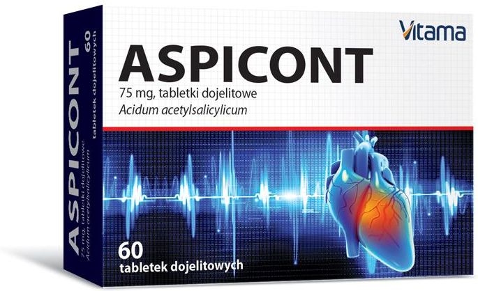 Aspicont Acticard tabl. Dojelitowe 75Mg X60 - Opinie i ceny na Ceneo.pl