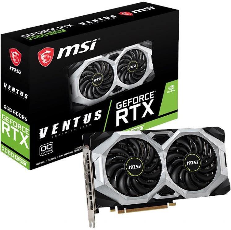 MSI GeForce RTX 2060 SUPER VENTUS OC 8GB (GEFORCERTX2060SUPERVENTUSOC ...