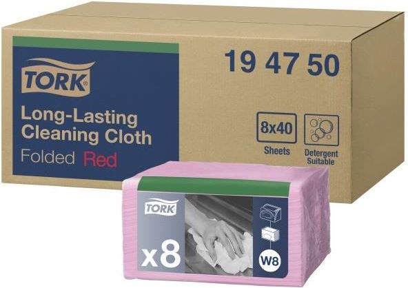 Essity Tork Wielorazowe Ściereczki 1 Warstwowe Premium Czerwone - ceny ...