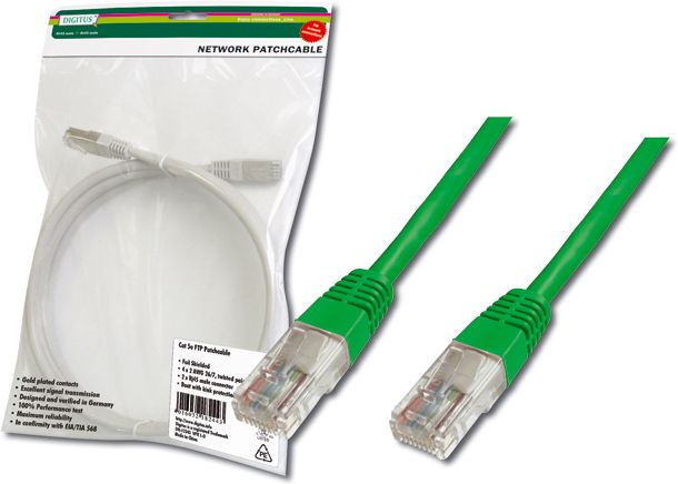 Digitus Patch cord kat.5e UTP zielony 1m DK-1511-010G (A-DK-1511-010/G) - Opinie i ceny na Ceneo.pl