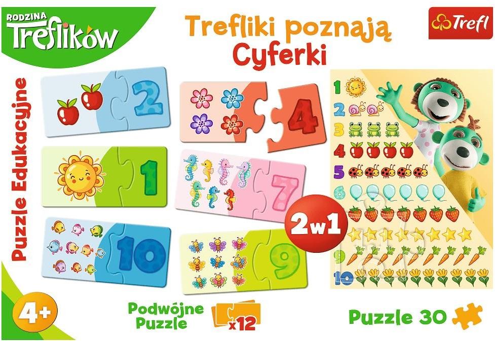 Trefl Puzzle 30el. Edukacyjne Trefliki Poznają Cyferki 15554 - Ceny i ...