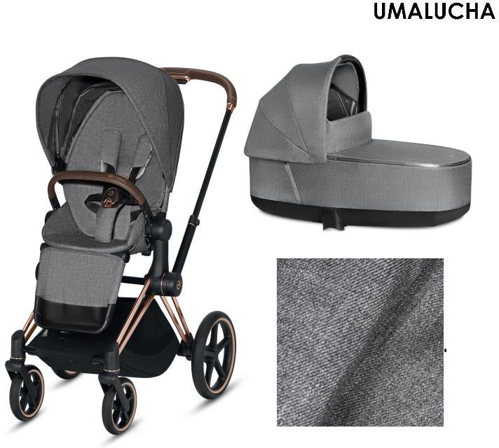 Wózek Cybex Priam 2.0 Lux Manhattan Grey Gleboko Spacerowy - Ceny i ...