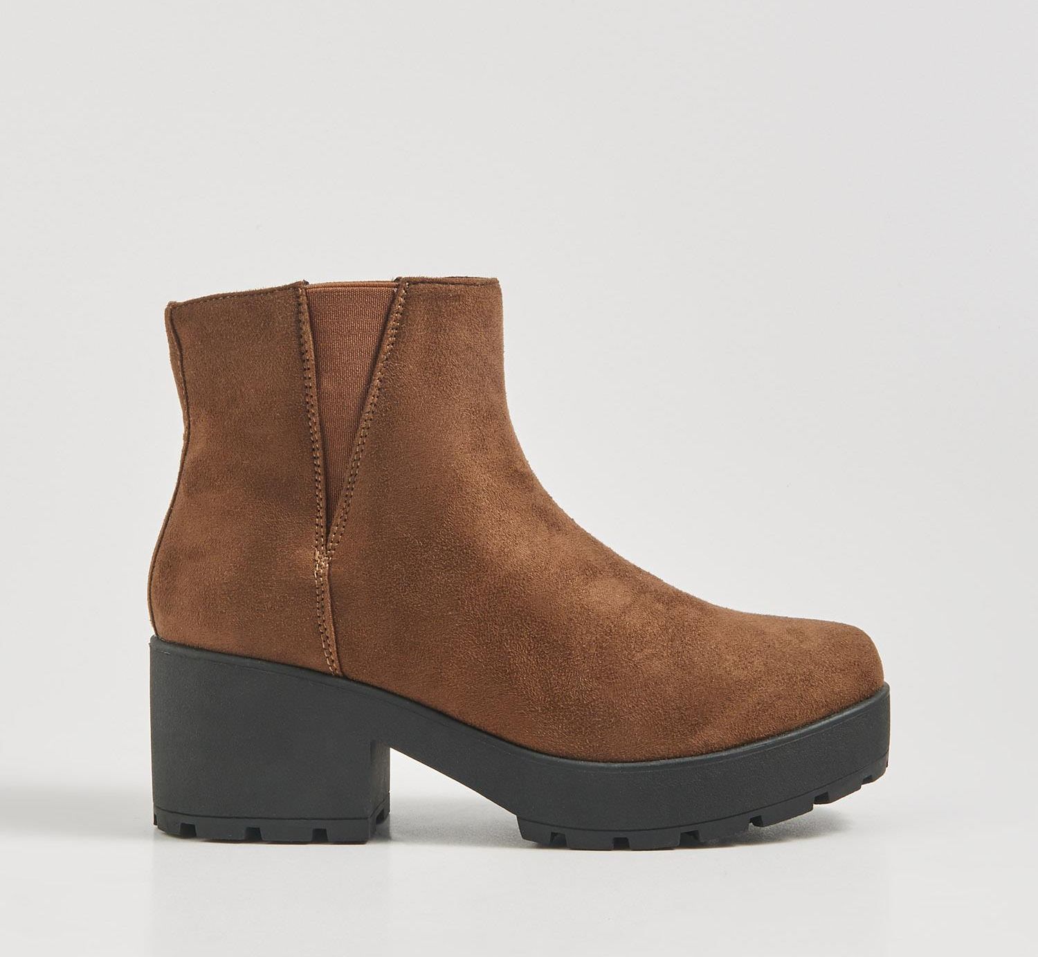 Sinsay - Botki na platformie - Brązowy - Ceny i opinie - Ceneo.pl