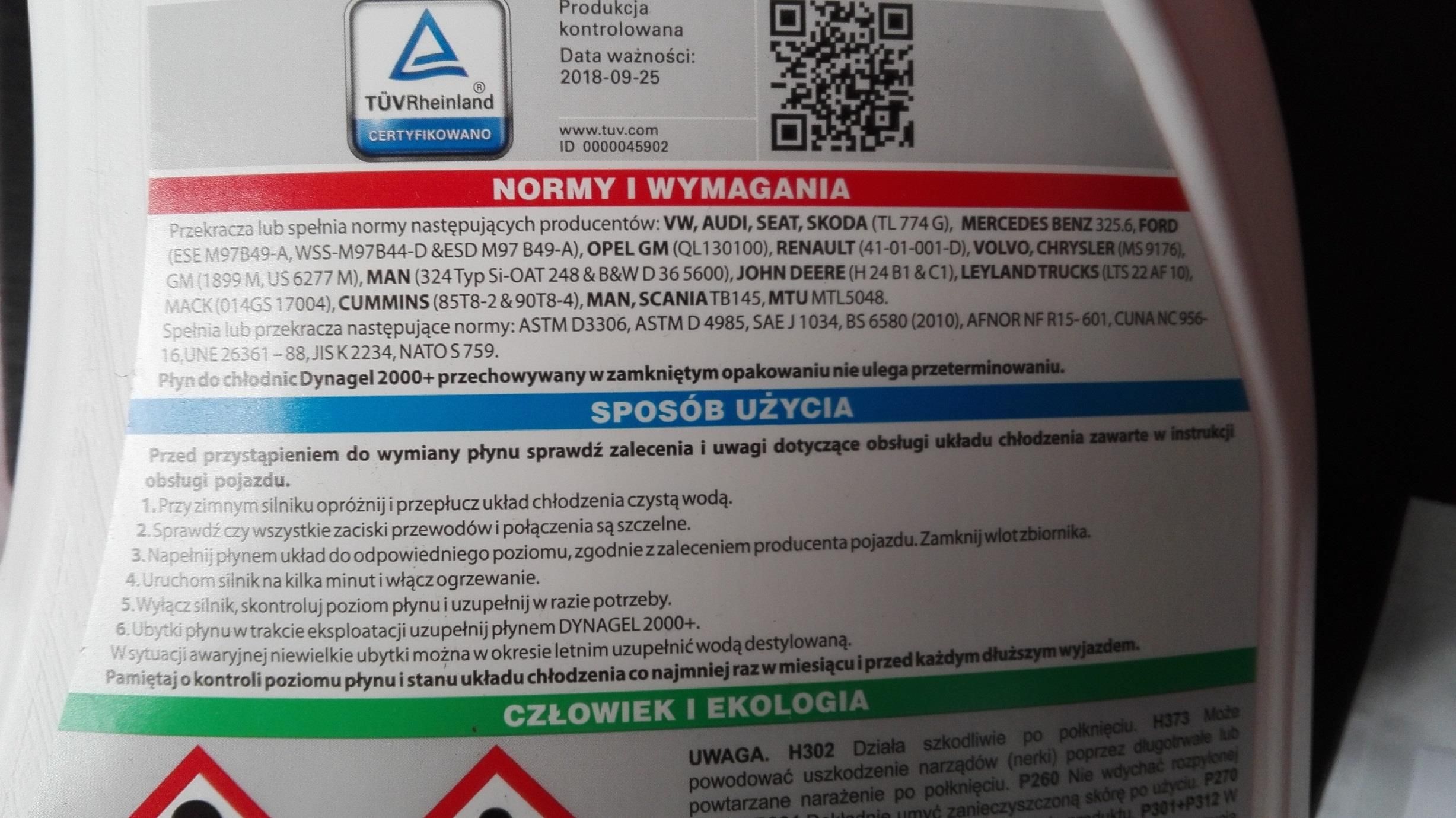 Dynagel Płyn do chłodnicy 5L czerwony - Opinie i ceny na Ceneo.pl