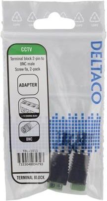 DELTACO 2-polig Skruvplint till BNC 2-Pack Skruv (TBL1011) - Opinie i ...