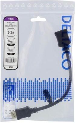 DELTACO Flexible HDMI adapter 0.2m HDMI M/F UHD (HDMI21F) - Opinie i ...