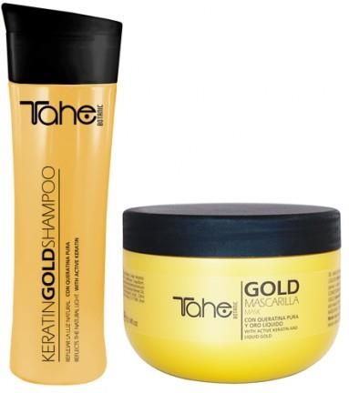 Szampon do włosów Tahe Gold Finishing Set Szampon + Maska Regenerujący ...