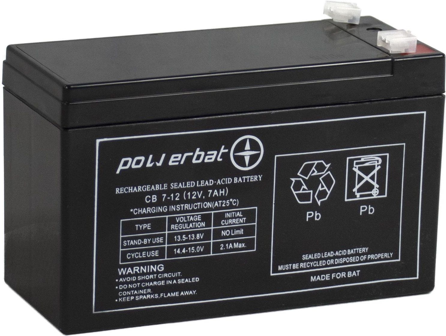 Bat Żelowy Powerbat Cb 7-12 12V 7Ah (Ap12V7Ahpb) - Opinie i ceny na ...