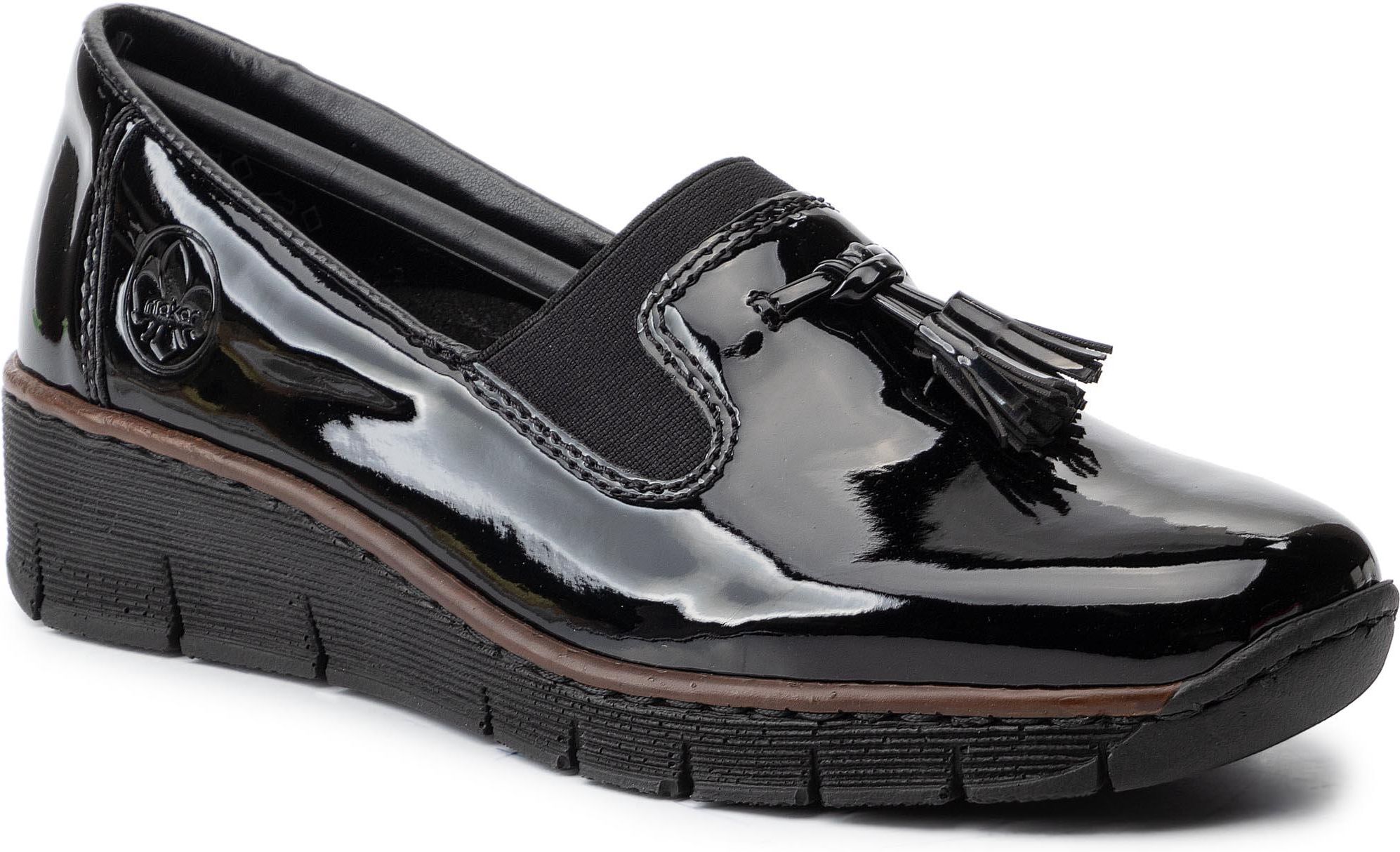 Półbuty RIEKER - 53751-00 Schwarz - Ceny i opinie - Ceneo.pl