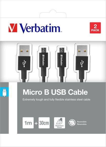 Kabel USB Verbatim USB A M- USB micro M 1m czarny Verbatim box 48875 ...