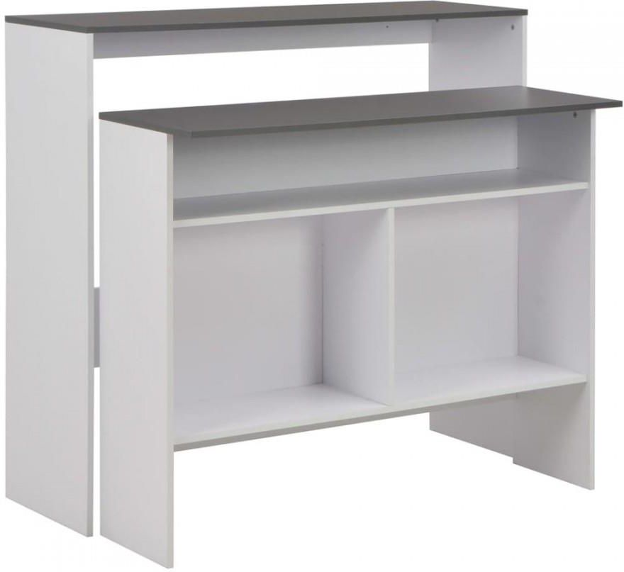 Vida Stół Barowy Z 2 Blatami Biały 130x40x120cm - Opinie i atrakcyjne ...