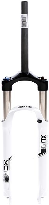 Amortyzator SR SUNTOUR XCR LO biały / Blokada skoku: na goleni / Rozmiar koła: 26 / Rura sterowa ...