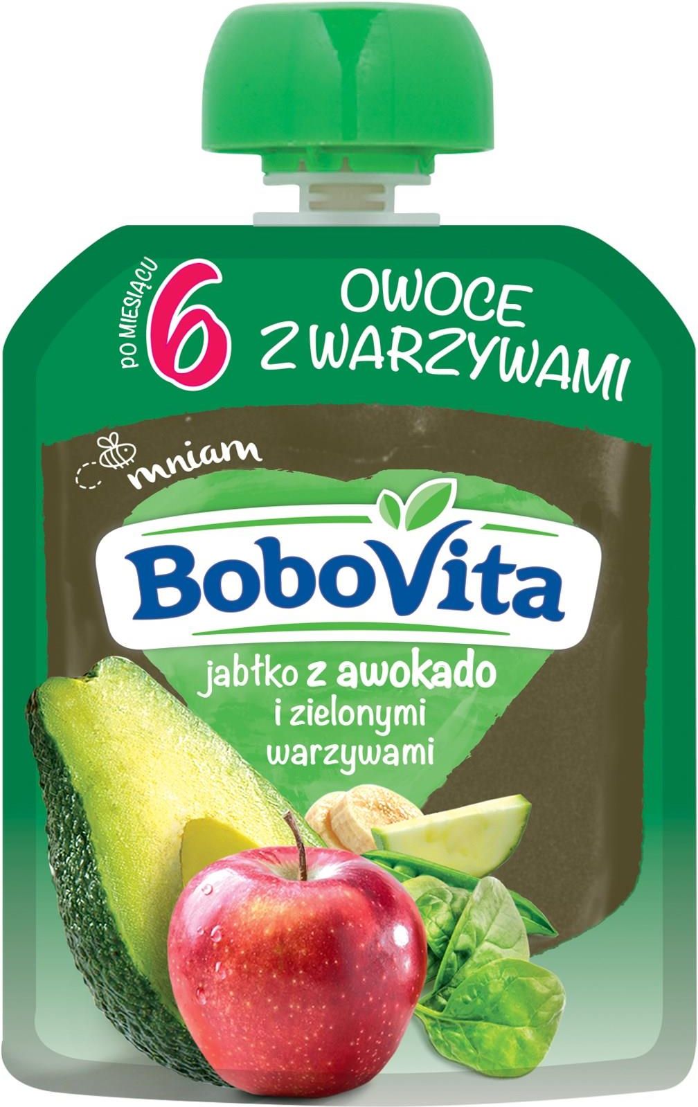 Bobovita Deser W Tubce Jabłko Awokado I Zielone Warzywa Po 6 Miesiącu ...