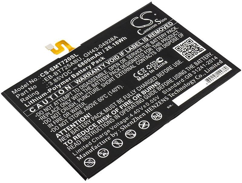 Cameron Sino Samsung Galaxy Tab S5E Eb-Bt725Abu 6800Mah 26.18Wh Li ...