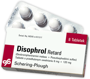Disophrol Retard 6 Mg + 120 Mg 8 Tabl. - Opinie i ceny na Ceneo.pl