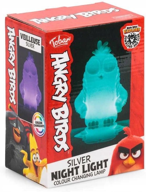 Majdan Zabawek Angry Birds Night Light Silver Lampka Nocna Zmieniająca ...
