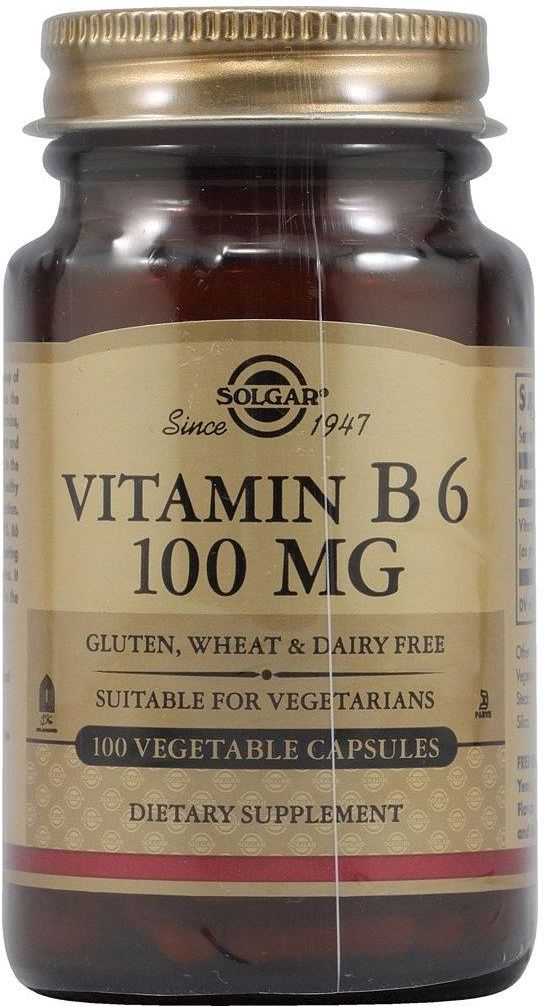 Preparat medycyny naturalnej Solgar Witamina B6 100mg 100Kaps. - Opinie i ceny na Ceneo.pl