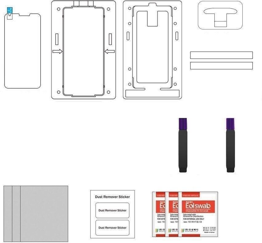 Whitestone Dome Glass Zestaw naprawczy Samsung Galaxy Note 10+ Plus ...