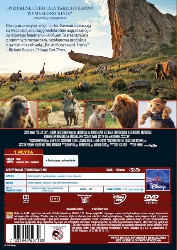 Film DVD Disney Król Lew [DVD] - Ceny i opinie - Ceneo.pl