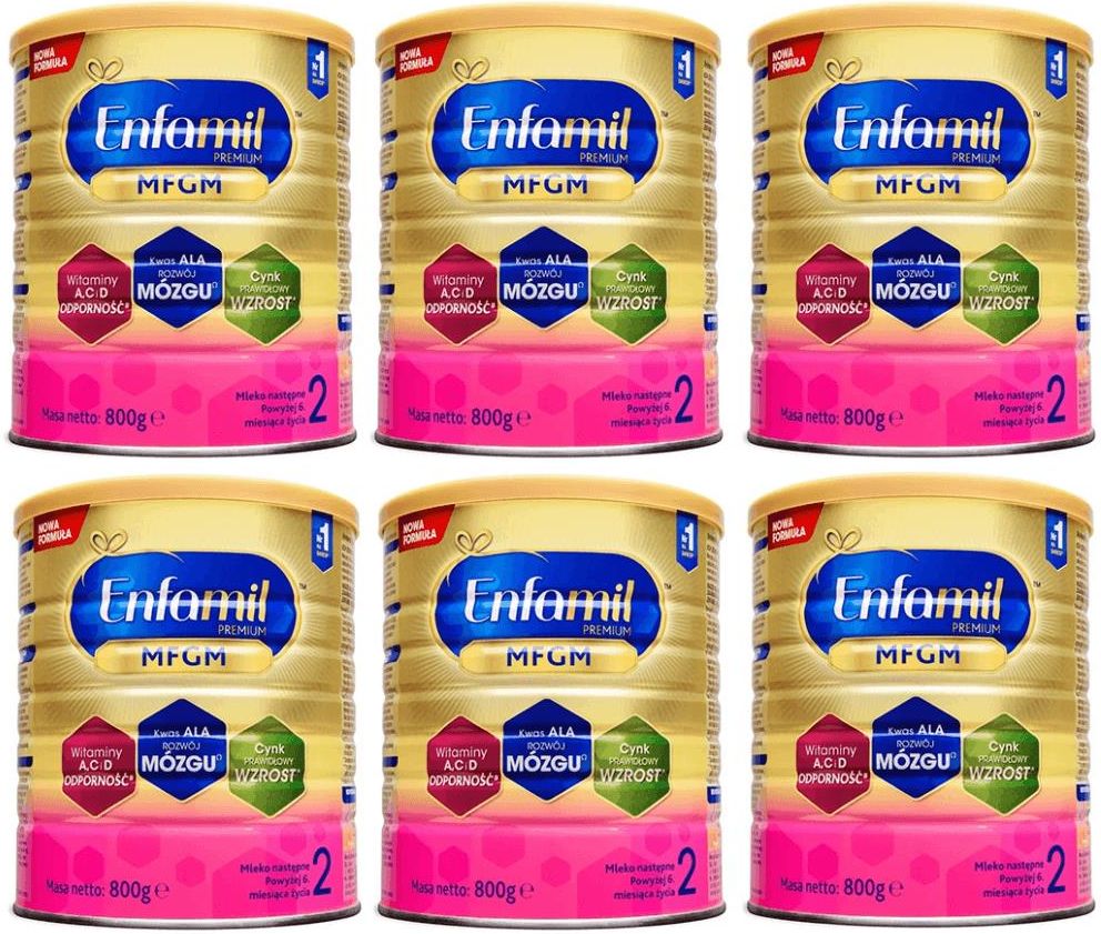 ENFAMIL 2 MFGM mleko następne 6x800g - Ceny i opinie - Ceneo.pl