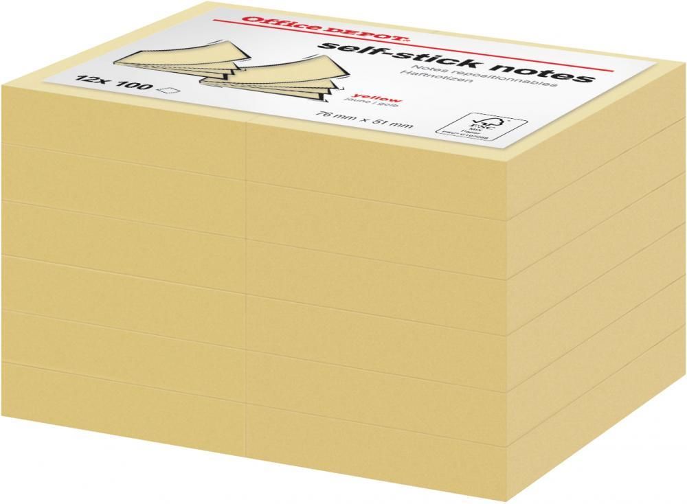 Office Depot Notes Samoprzylepny 76X51Mm 12X100 Żółty - Ceny i opinie ...