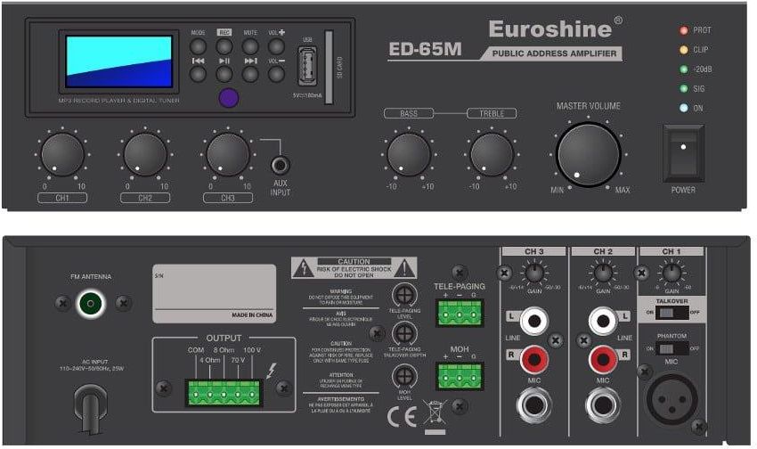 Wzmacmiacz audio Euroshine ED-65M - Opinie i ceny na Ceneo.pl