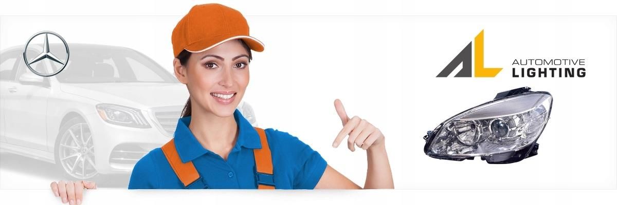 Lampa przednia MERCEDES C W204 07-07 REFLEKTOR LAMPA H7+H7 LEWY ...