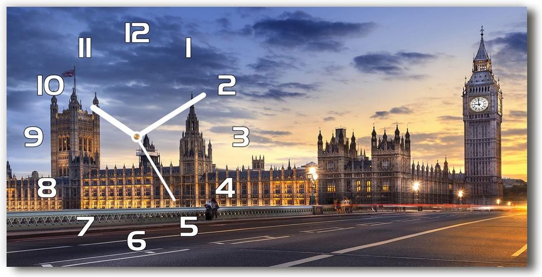 Wallmuralia Zegar Ścienny Szklany Cichy Big Ben Londyn 60X30Cm - Opinie ...