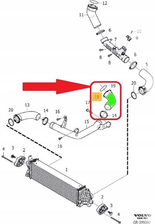 RURA WĄŻ INTERCOOLERA VOLVO S60 S80 V60 V70 2.0 D 32222268 - Opinie i ...