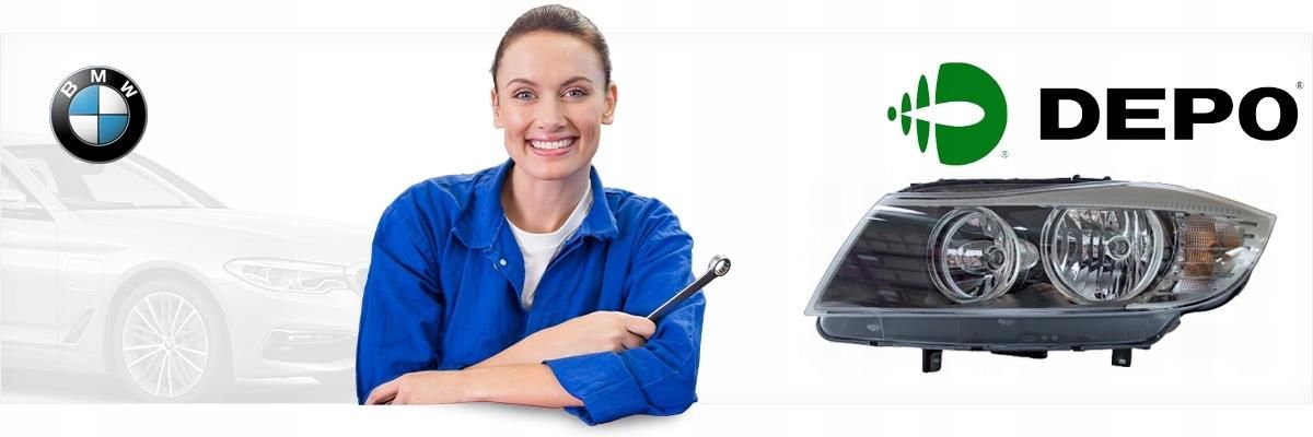 Lampa przednia BMW 3 E90 E91 08-12 REFLEKTOR LAMPA H7+H7 PRAWY ...