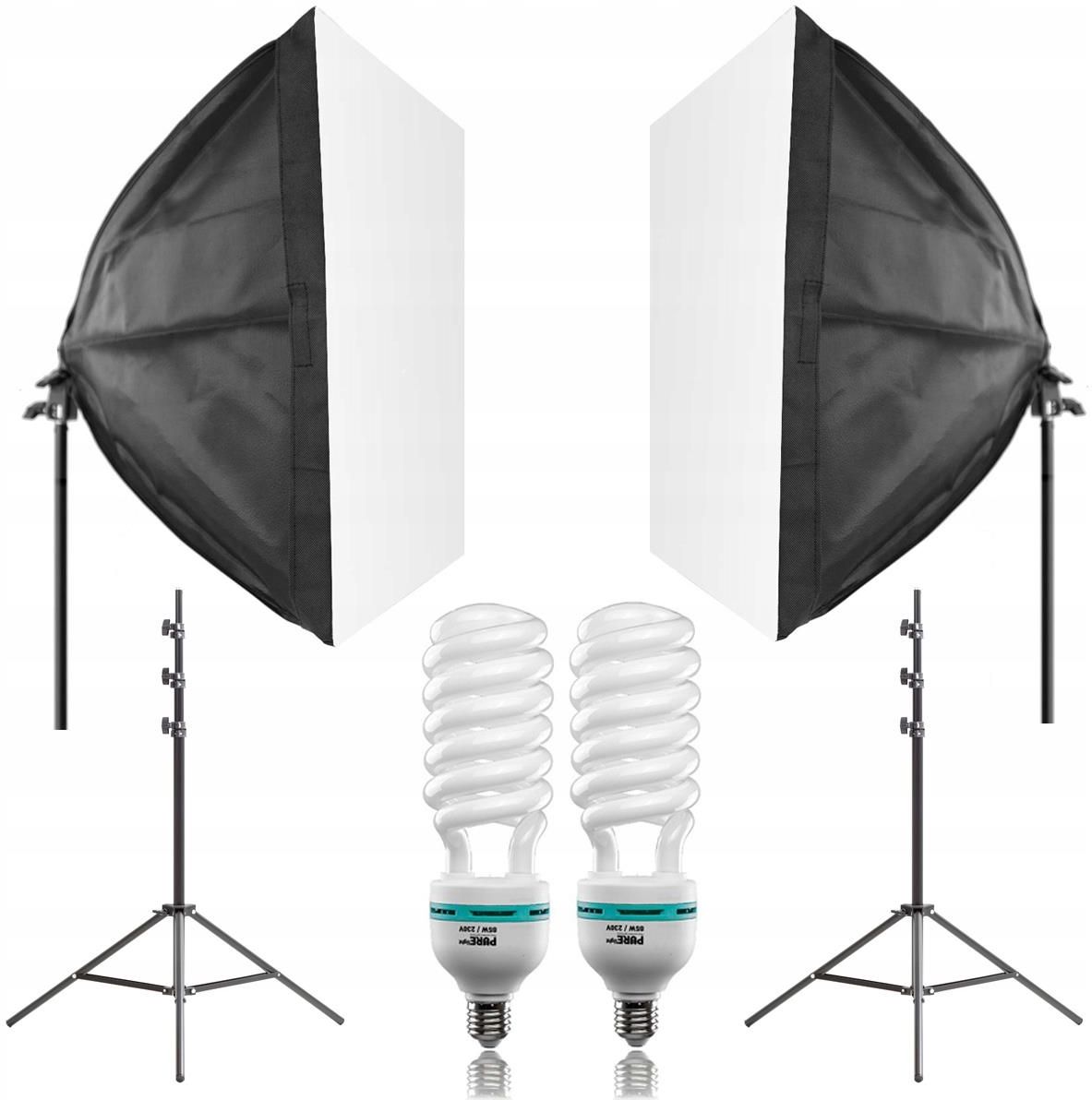 Domowe studio 2x softbox 40x40 2x125W studio foto - Ceny i opinie na ...