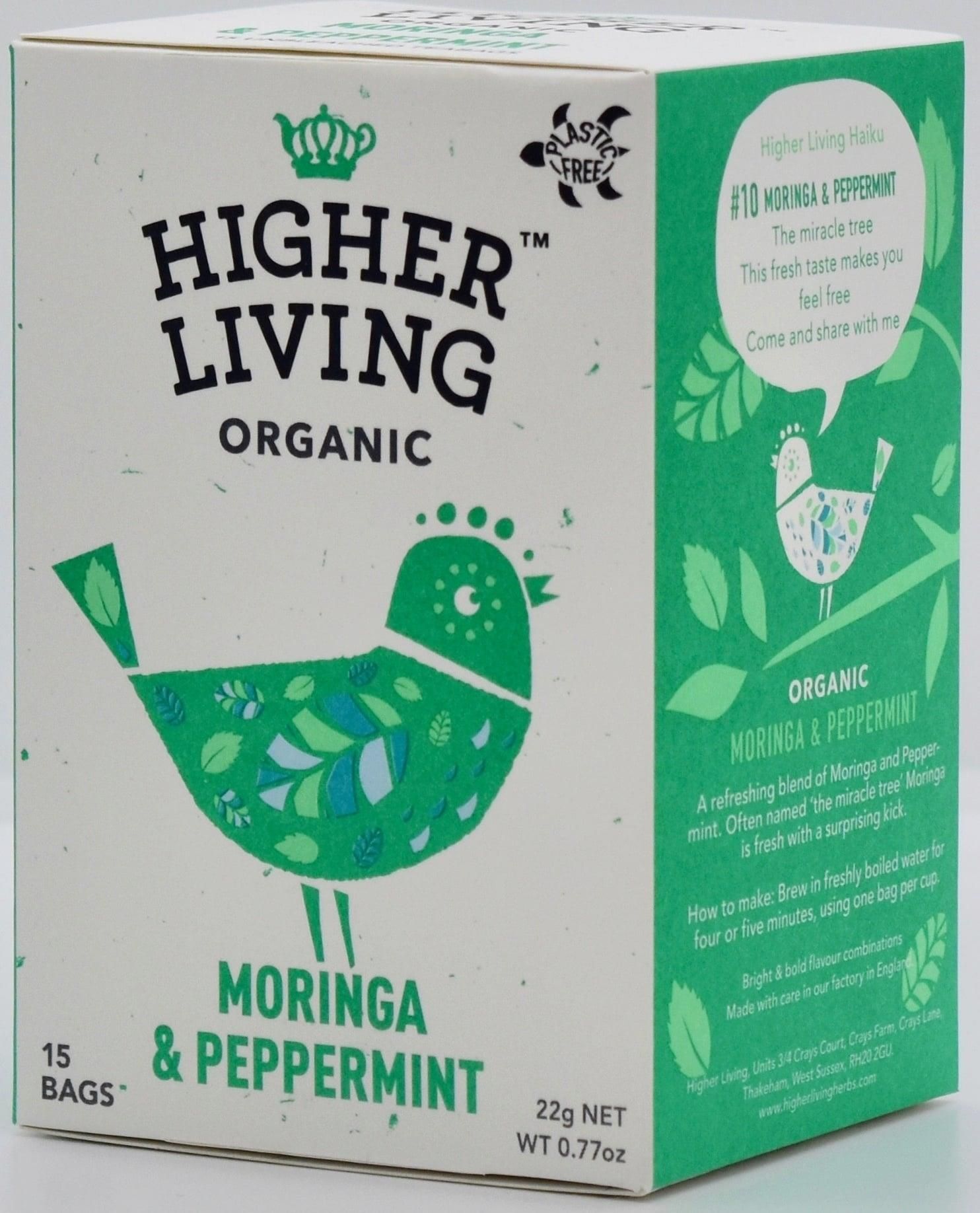 Herbata Higher Living Moringa & Peppermint Tea 15szt. 22g - Ceny i ...