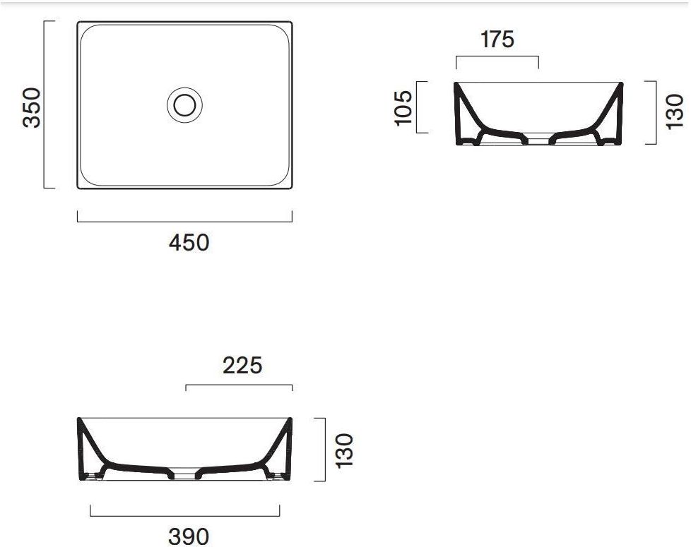 Umywalka Catalano Zero 45x35cm Czarny 14535ZENS - Opinie i ceny na Ceneo.pl