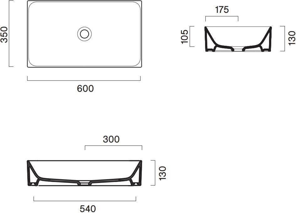 Umywalka Catalano Zero 60x35cm Czarny 16035ZENS - Opinie i ceny na Ceneo.pl