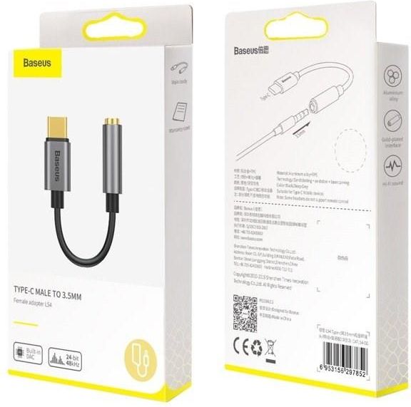 Baseus L54 Adapter przejściówka z USB-C Type-C na Mini Jack 3.5mm ...