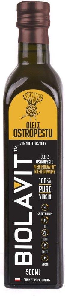 Biolavit Olej z ostropestu zimnotłoczony 500ml - Ceny i opinie - Ceneo.pl