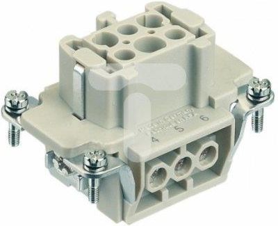 Harting Złącze Śrubowe (Wkład) (0,75-2,5 Mm2) 6+Pe Żeńskie 500V 16A Han ...