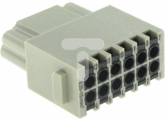 Harting Moduł Han Dd 12 Pinów (Quick-Lock: 0,25-1,5 Mm2) Żeński 250V ...