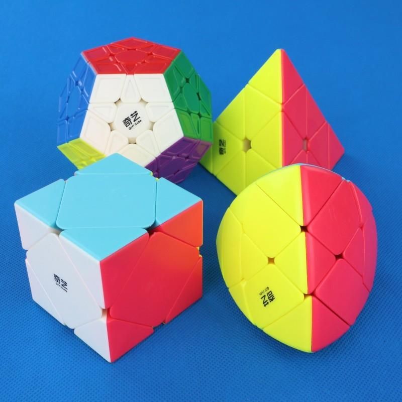QiYi Zestaw Pyraminx + Megaminx + Skewb + Mastermorphix Stickerless ...