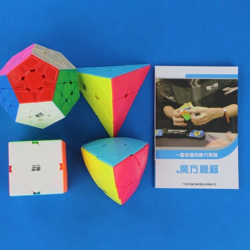 QiYi Zestaw Pyraminx + Megaminx + Skewb + Mastermorphix Stickerless ...